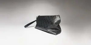 Gucci Monogram Pouch Handheld Bag - Black