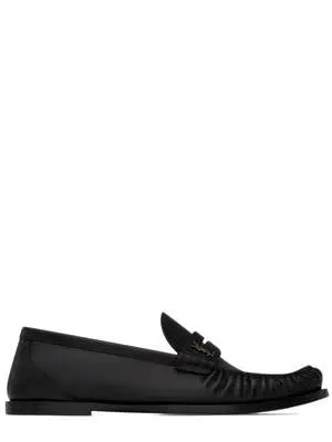 Saint Laurent Leather Loafers - Black