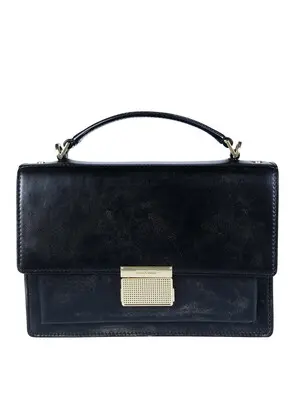GOLDEN GOOSE GOLDEN GOOSE Vintage Mini Handbag With Gold Metal Details Nero