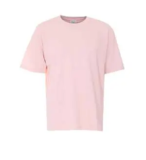 Saint Laurent Tonal Cassandre Embroidered Crewneck T-shirt - Rosa