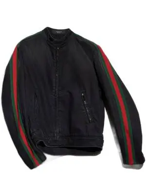 Gucci Zip-up Jacket With Classic Stripes