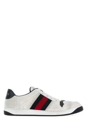 Gucci Snethestaneker Perforated Leather Sneakers