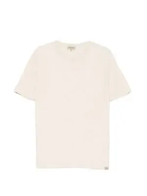 Woolrich Cotton-linen Knit Short-sleeve T-shirt - Bianco