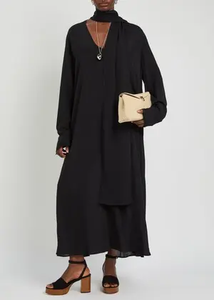 TOTEME Chiffon Maxi Dress With Scarf Detail