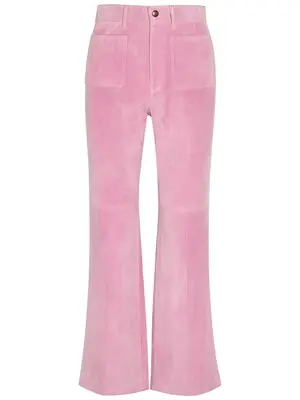 Chloé Flared-leg Suede Trousers