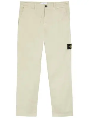 Stone Island Logo Stretch-cotton Trousers