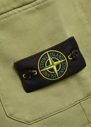 Stone Island Logo Cotton Shorts