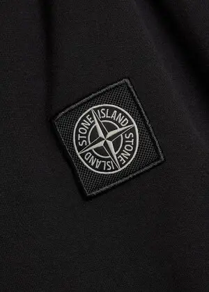 Stone Island Compass Logo Cotton T-shirt - Black