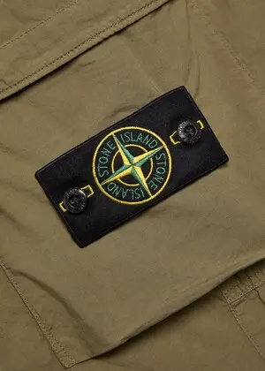 Stone Island Logo Stretch-cotton Cargo Trousers