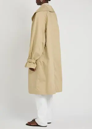 TOTEME Oversized Cotton-poplin Trench Coat - Beige