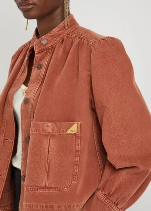 Chloé Gathered Denim Jacket