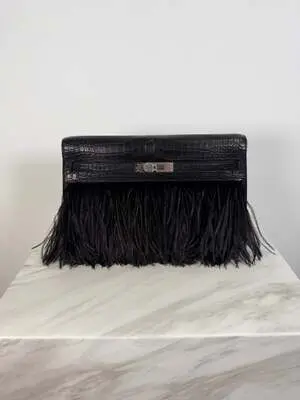 Hermès Kelly Foile Clutch - Black