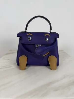 Hermès Kelly Doll Bag In Dune Swift Leather With Palladium Hardware