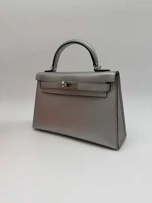 Hermès Kelly Mini Bag With Palladium Hardware - Silver