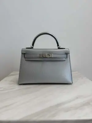Hermès Kelly Mini Bag With Palladium Hardware - Silver