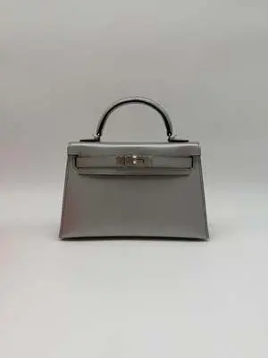 Hermès Kelly Mini Bag With Palladium Hardware - Silver