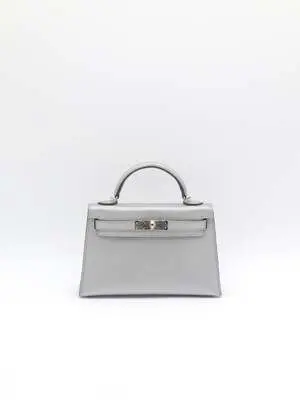 Hermès Kelly Mini Bag With Palladium Hardware - Silver
