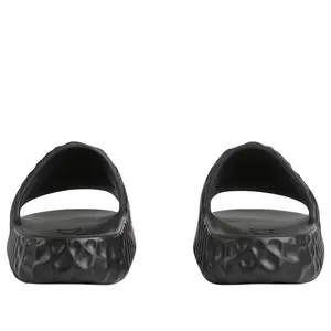 Gucci Water Ripples Slides With Interlocking G Detail - Black