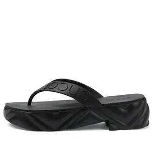 Gucci Thong Platform Sandal - Black