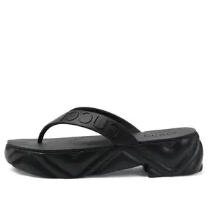 Gucci Thong Platform Sandal - Black