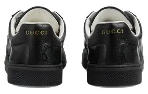 Gucci Ace Sneaker With Web Gg Crystal Canvas - Black