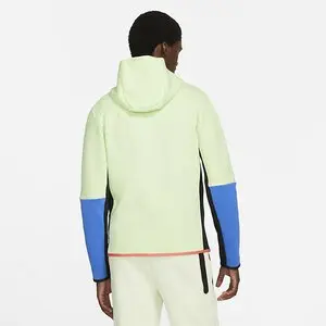 Nike Tech Fleece Full Zip Hoodie - Lime Ice/black/signal Blue