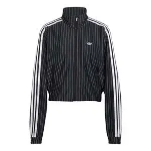 Adidas Firebird Pinstripe Track Jacket - Black/silver Metallic