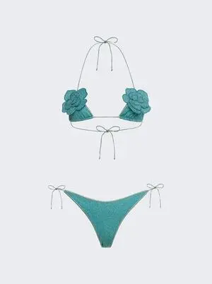 Oseree Lumière Flower Bikini Set - Blue