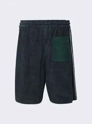 Casablanca Suede Shorts - Navy