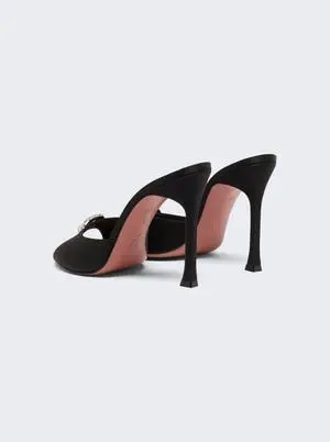 Amina Muaddi Mini Camelia Slipper Sandal Satin