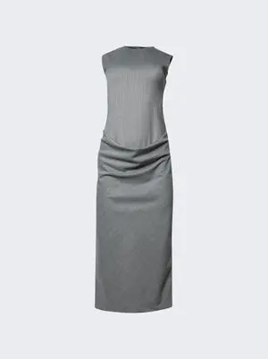Burc Akyol Wool Caryatid Dress Midgray - Grey