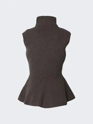 RÓHE Sculptural Sleeveless Knitted Top Melange