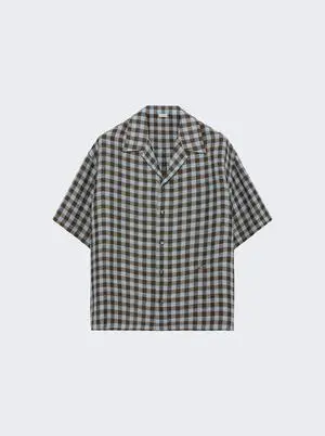 Loewe Short Sleeve Shirt Blue And Brown