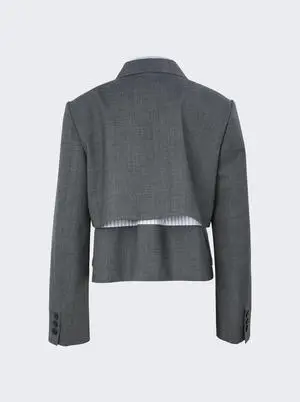 Sacai Suiting X Poplin Jacket And Off-white Stripe
