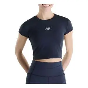 NEW BALANCE Harmony Fitted Cropped T-shirt - Black