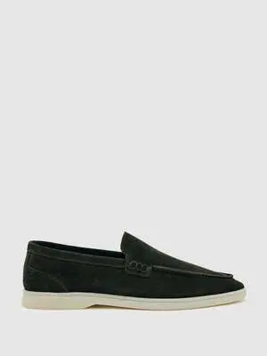REISS Kason Suede Slip-on Loafers