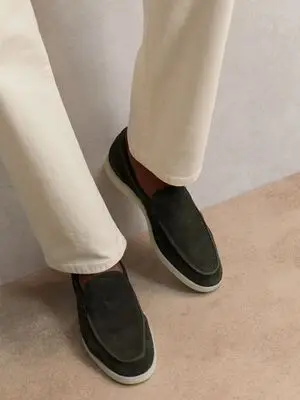 REISS Kason Suede Slip-on Loafers