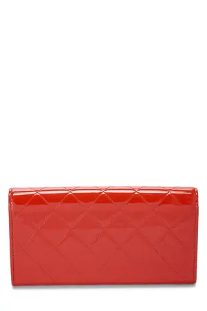Chanel Patent Quilted Flap Wallet