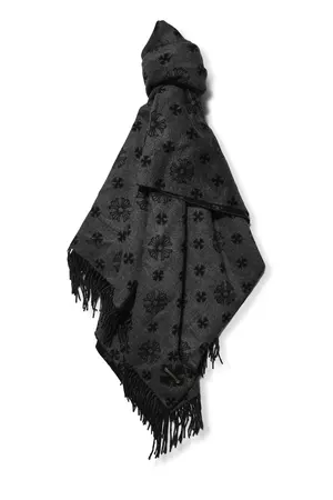 Chrome Hearts Silk Logo Fringe Stole