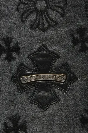 Chrome Hearts Silk Logo Fringe Stole
