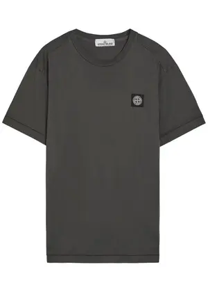 Stone Island Compass Logo Cotton T-shirt - Grey