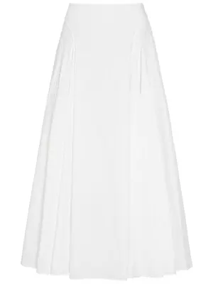 Another Tomorrow Panelled Cotton-poplin Maxi Skirt