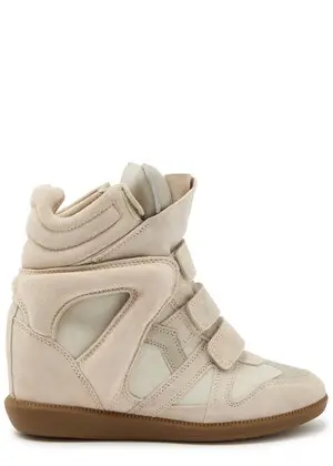 Isabel Marant Étoile Bekett Panelled Leather And Suede Sneakers - Cream