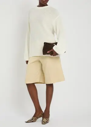 Another Tomorrow Open-knit Cotton And Linen-blend Jumper
