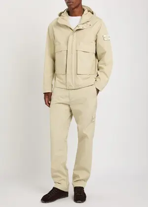 Stone Island Ghost Hooded Cotton-poplin Parka Jacket
