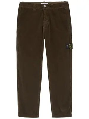 Stone Island Straight-leg Corduroy Trousers - Grey Anthracite