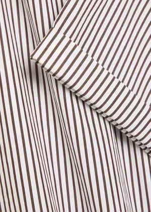 Suzie Kondi Saria Striped Cotton-poplin Top