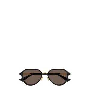 Bottega Veneta Geometric Frame Sunglasses - Black