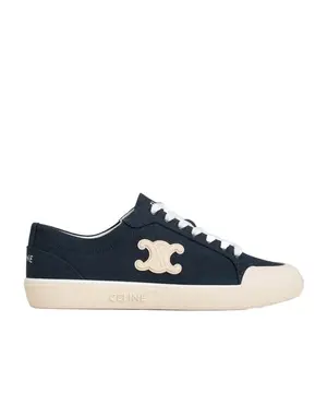 Celine Alan Sneaker With Triomphe In Canvas - Navy