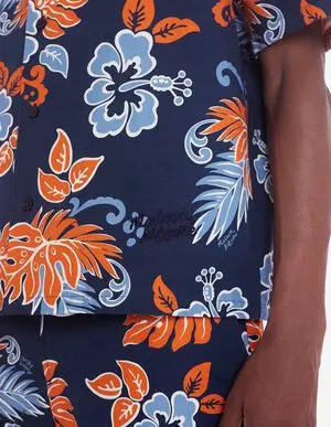 Maison Kitsuné Floral Printed Resort Shirt